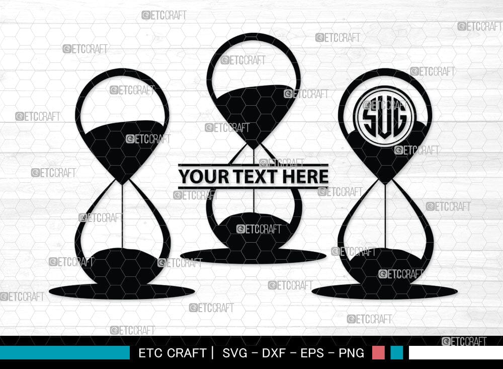 Hourglass Monogram, Hourglass Silhouette, Hourglass SVG Cut Files, Hour ...