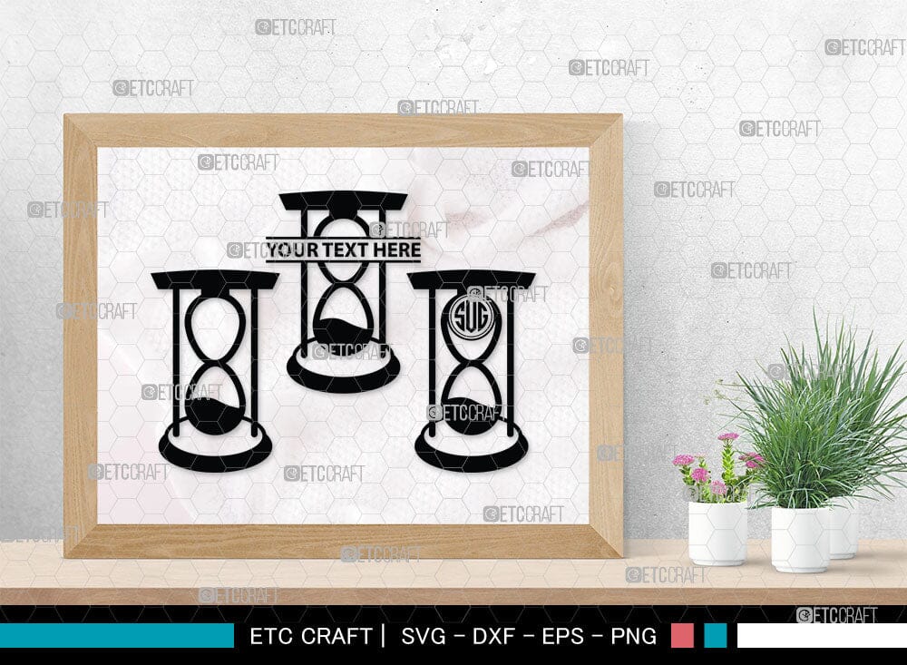 Hourglass Monogram, Hourglass Silhouette, Hourglass SVG Cut Files, Hour ...