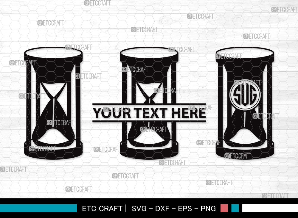 Hourglass Monogram SVG | Hour Glass Svg | Clock Svg | Time Svg ...