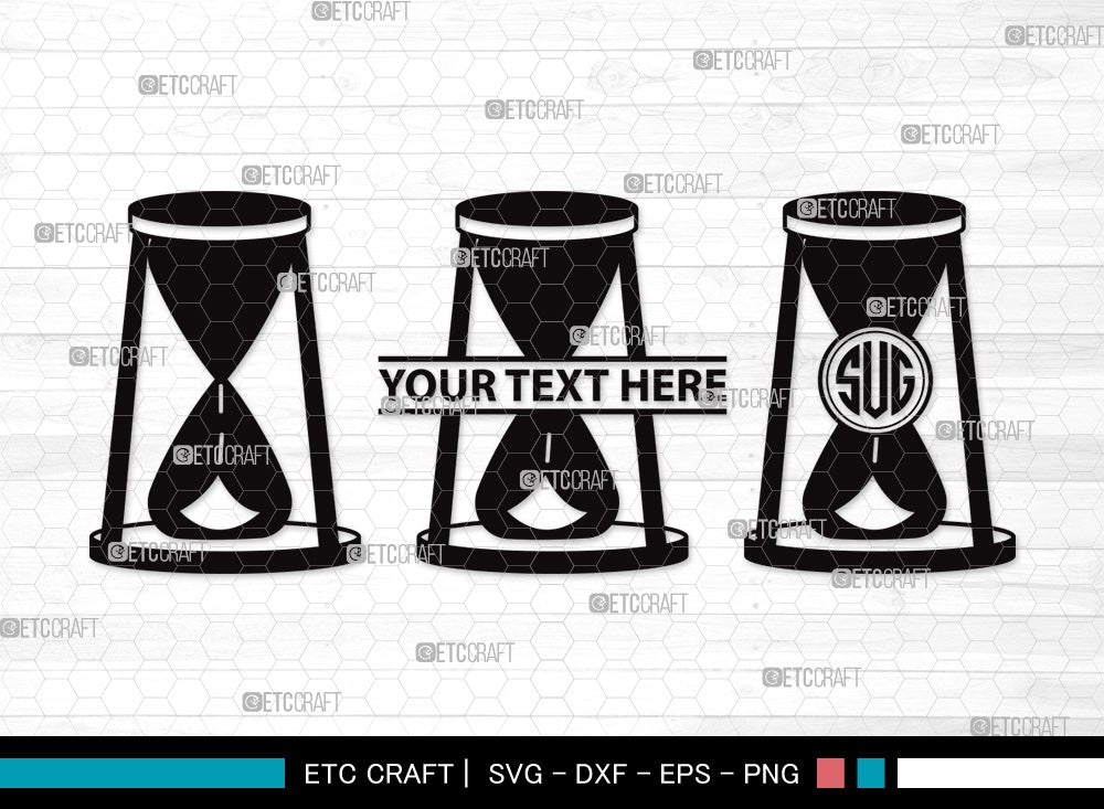 Hourglass Monogram SVG | Hour Glass Svg | Clock Svg | Time Svg ...