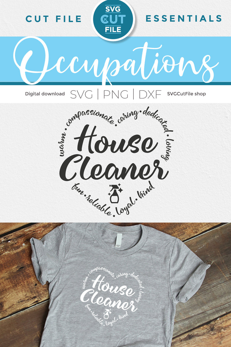 House cleaner svg, housekeeping staff svg for appreciation - So Fontsy