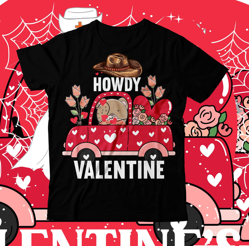 Howdy Valentine SVG Cut File Howdy Valentine Sublimation PNG - So Fontsy