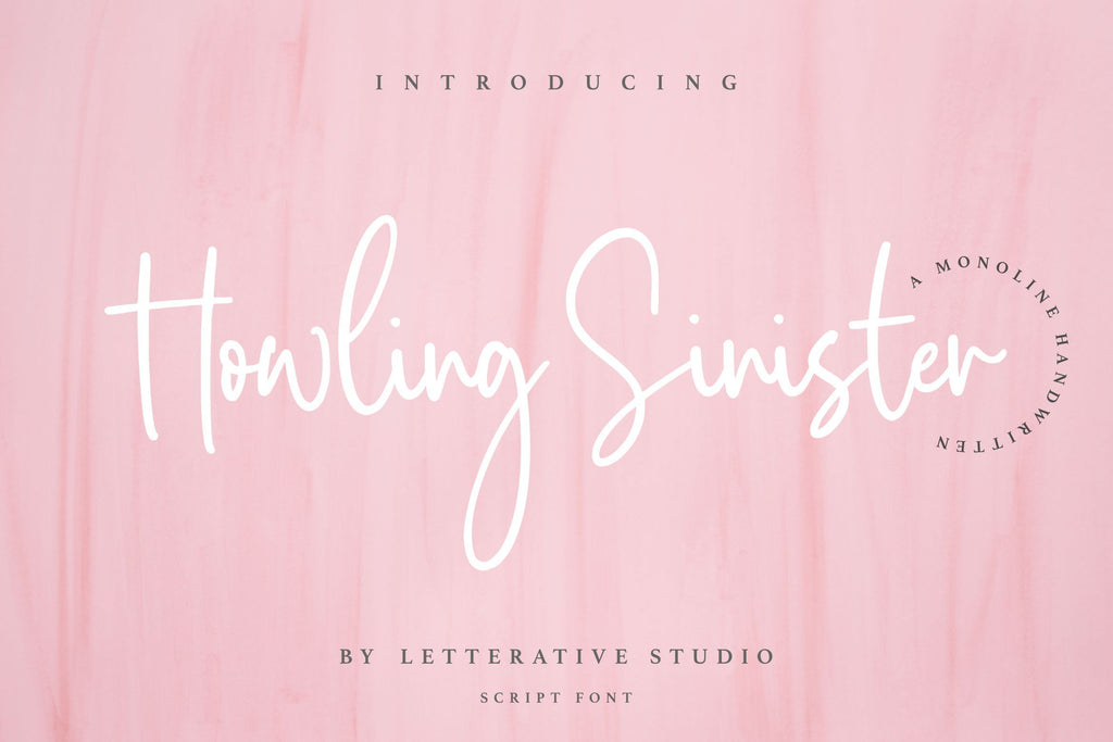 Howling Sinister Monoline Handwritten Font - So Fontsy