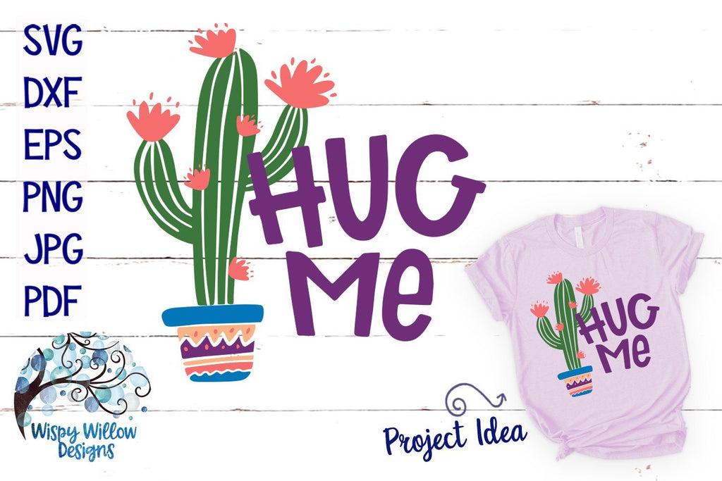 Hug Me Cactus SVG - So Fontsy