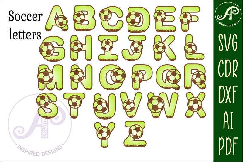 HUGE sport ball name letters set. 182 x 2 layer letters. - So Fontsy
