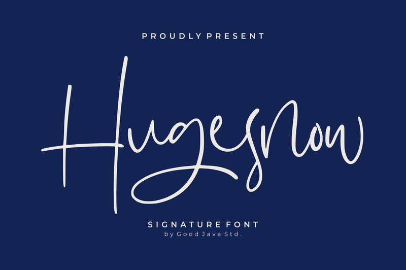 Hugesnow – Signature Font - So Fontsy