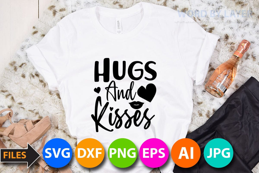 hugs and kisses SVG Cut File - So Fontsy