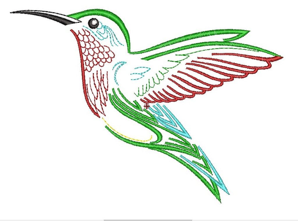 Hummingbird machine embroidery design , 3 sizes. - So Fontsy