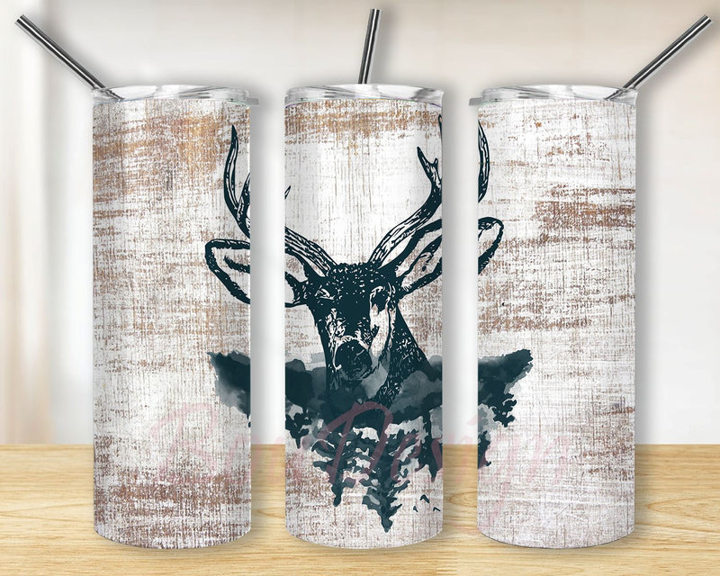 Hunting Deer Tree wrap PNG, 20 oz Skinny Tumbler Deer Hunting ...