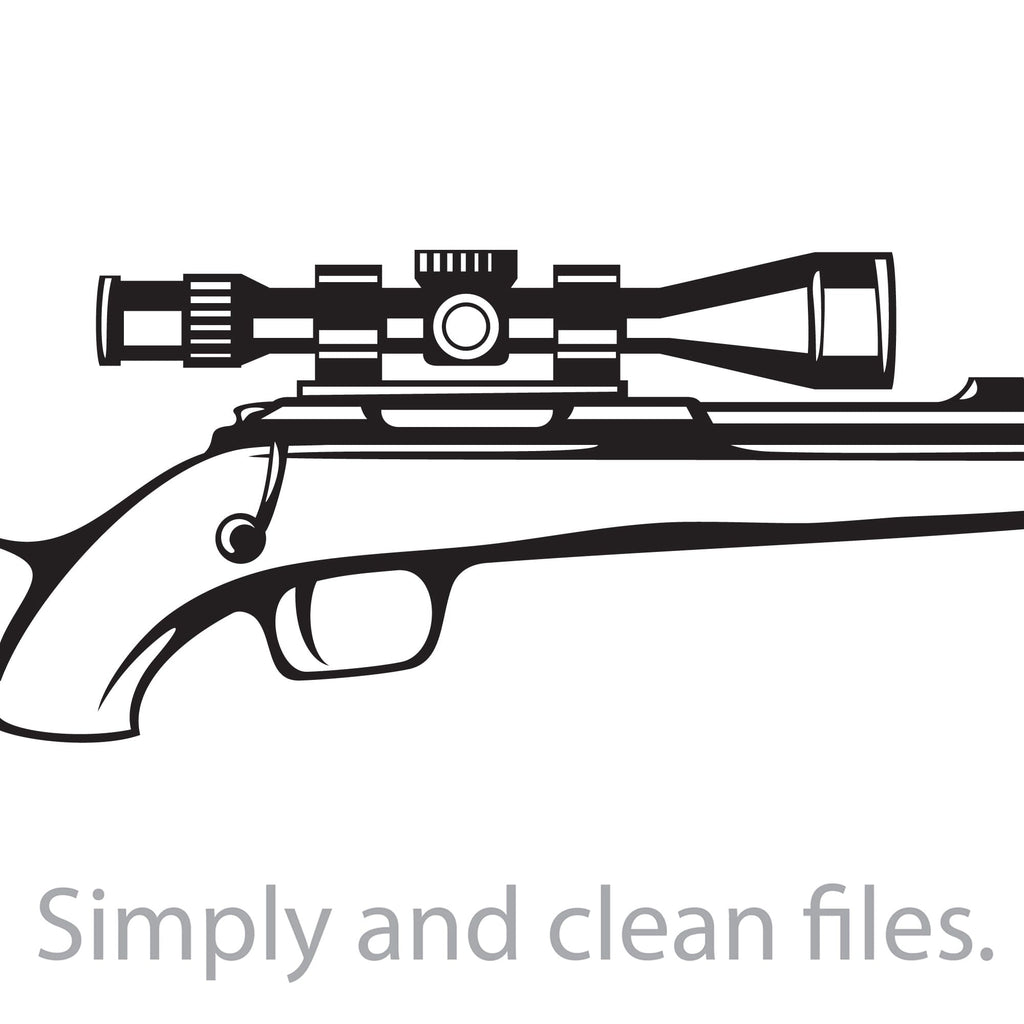 Hunting Rifle with Telescopic Sight. Sniper. Cut files for Cricut. Clip ...