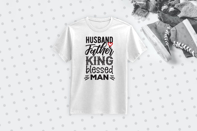 Husband Father King Blessed man SVG - So Fontsy