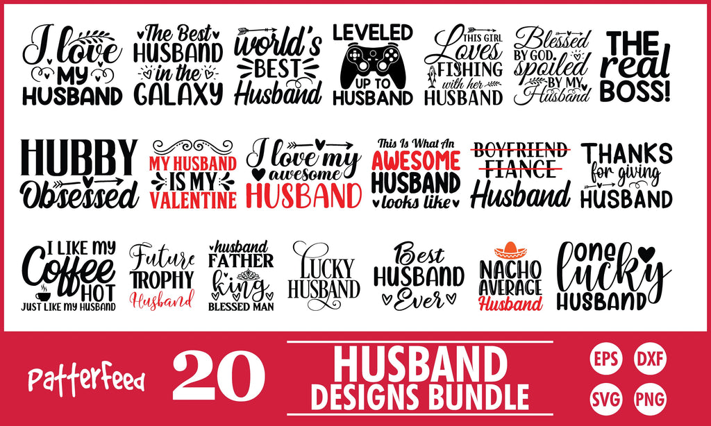 Husband SVG Designs Bundle - So Fontsy