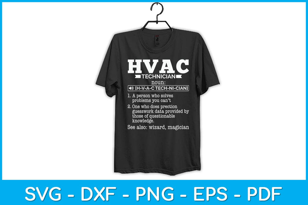HVAC Technician Definition Funny Svg Design - So Fontsy