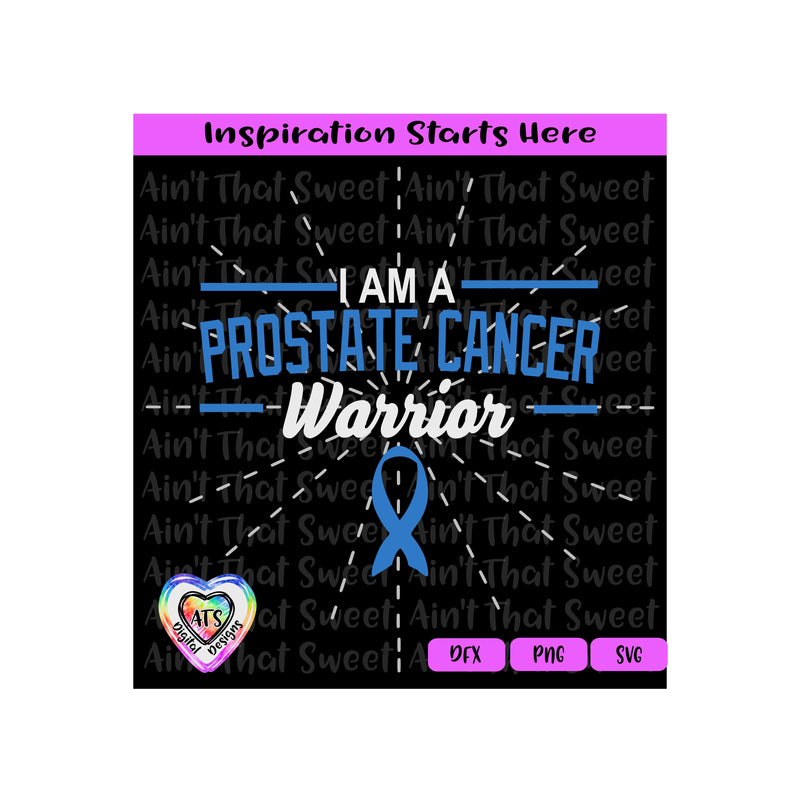 I Am A Prostate Cancer Warrior | Ribbon - Transparent PNG SVG DXF ...