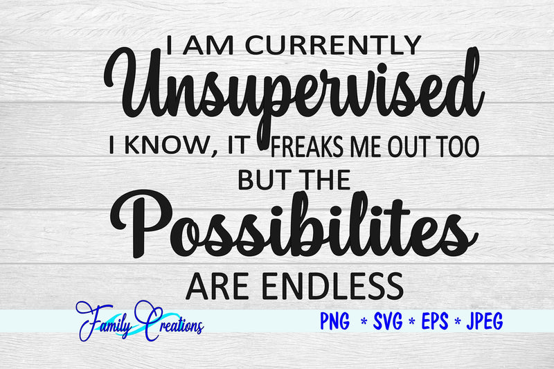 I am Currently Unsupervised - So Fontsy