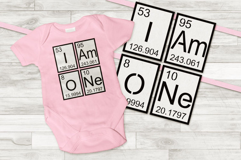 I am One Banner and Birthday Shirt - So Fontsy
