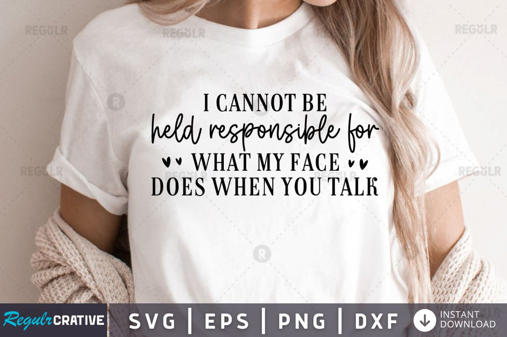 I cannot be held responsible SVG - So Fontsy