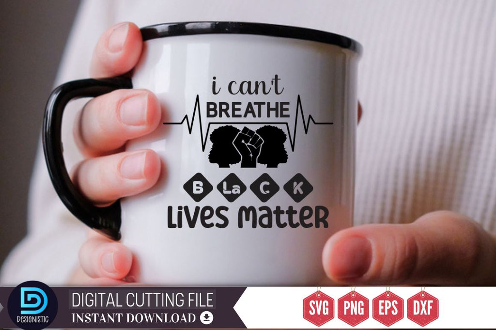 I can't breathe black lives matter SVG - So Fontsy