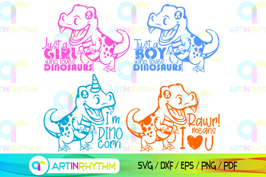 I love Dinosaur svg bundle - So Fontsy