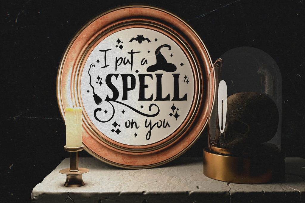 I Put a Spell on You | Halloween Round Sign SVG - So Fontsy