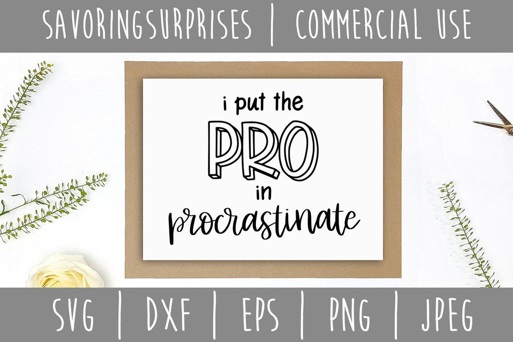 I Put the Pro in Procrastinate - So Fontsy