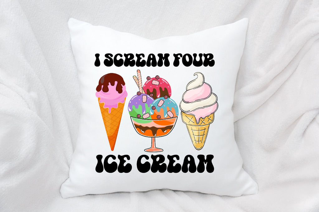 I Scream Four Ice Cream 4th Birthday PNG - So Fontsy