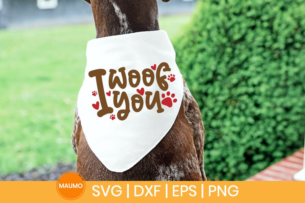 I woof you dog valentine svg quote - So Fontsy