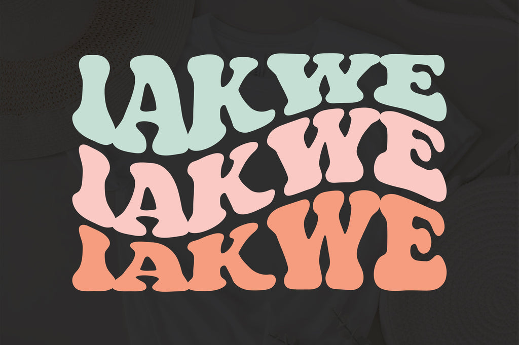 Iakwe svg, wavy style svg, EPS PNG Cricut Instant Download - So Fontsy