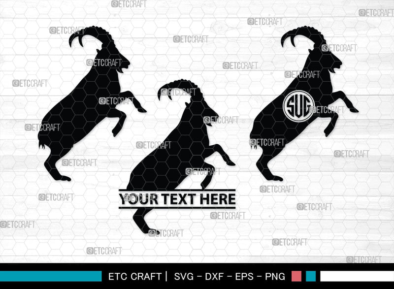 Ibex Monogram, Ibex Silhouette, Ibex SVG, Ibex Gazelle Svg, Ibex Head ...