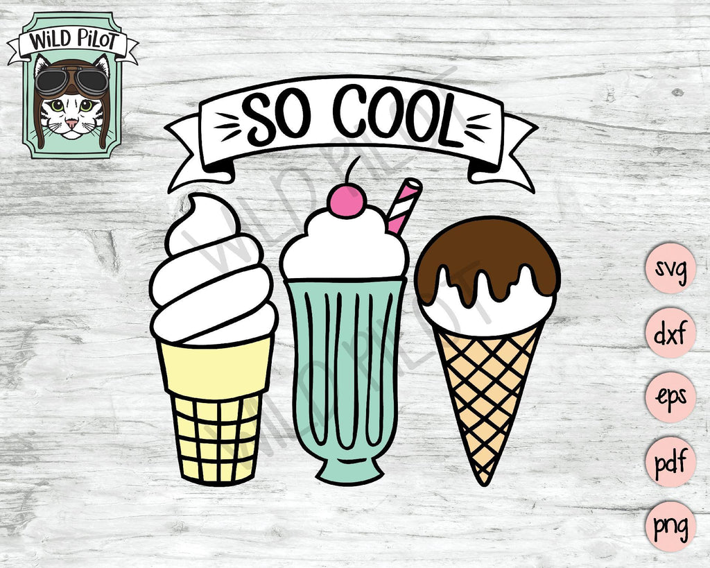 Ice Cream SVG Cut File - So Fontsy