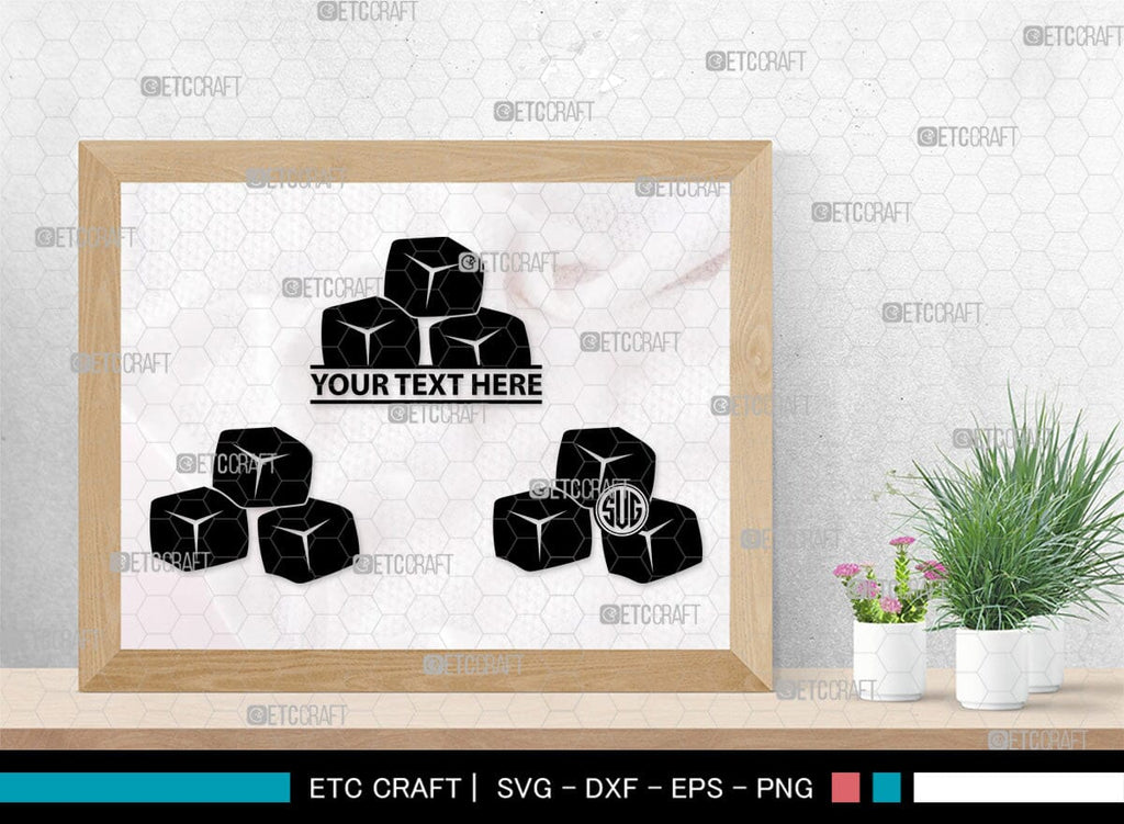 Ice Cube Monogram, Ice Cube Silhouette, Ice Cube SVG, Ice Svg, Melting ...