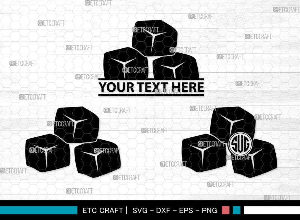 Ice Cube Monogram, Ice Cube Silhouette, Ice Cube SVG, Ice Svg, Melting ...