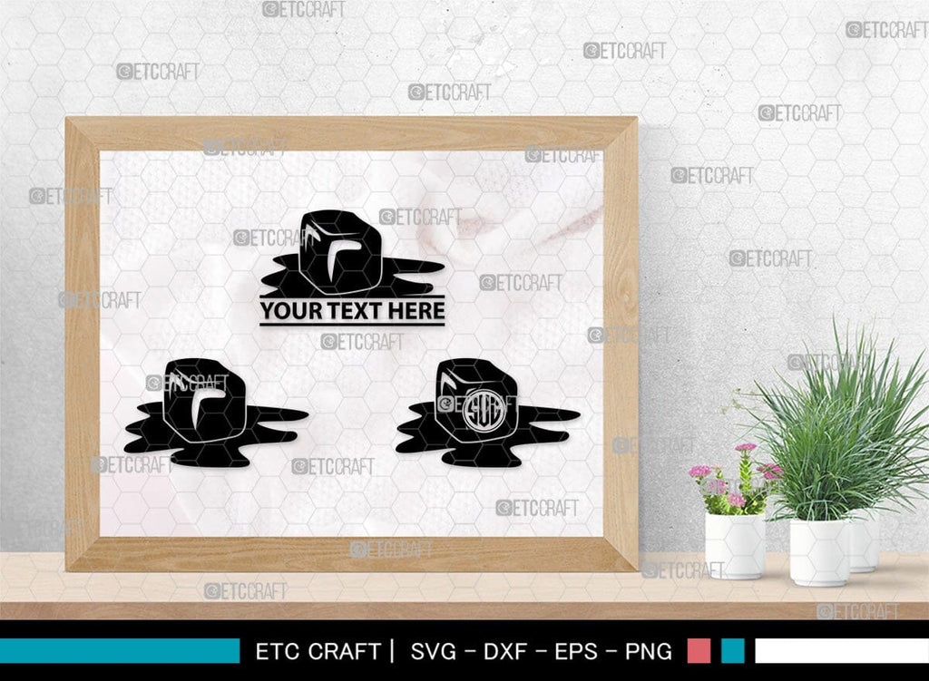 Ice Cube Monogram, Ice Cube Silhouette, Ice Cube SVG, Ice Svg, Melting ...