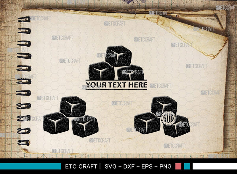 Ice Cube Monogram, Ice Cube Silhouette, Ice Cube SVG, Ice Svg, Melting ...