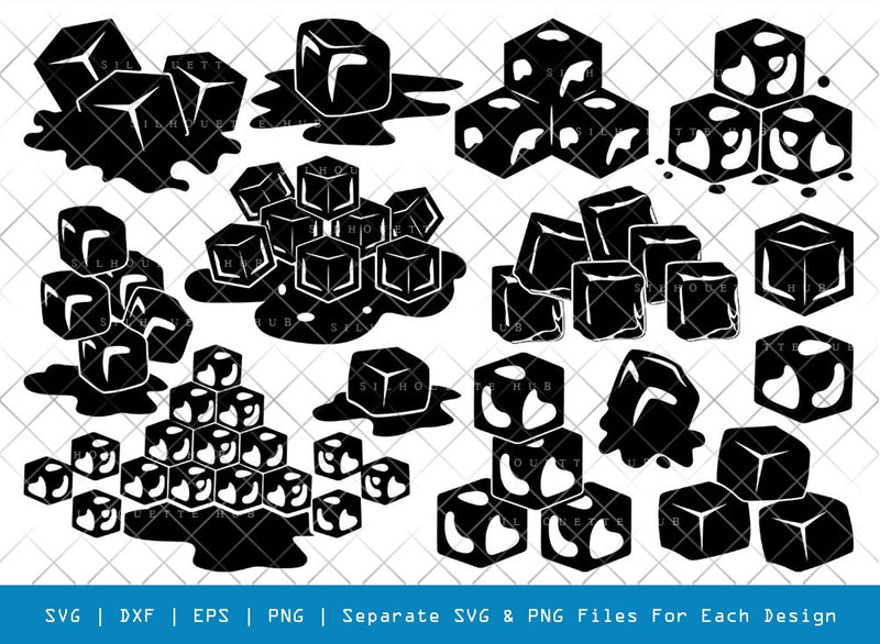 Ice Cube SVG Cut Files | Ice Cube Silhouette | Ice Svg | Melting Ice ...