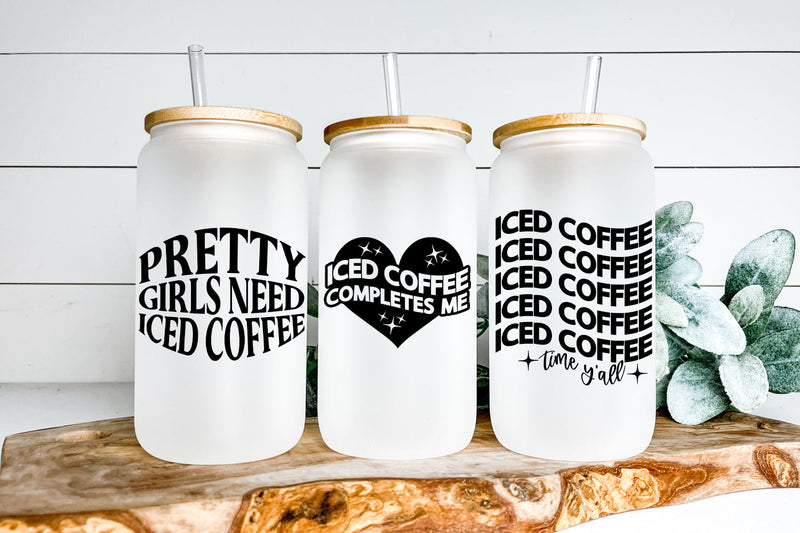 Iced coffee svg | Ice coffee svg bundle - So Fontsy