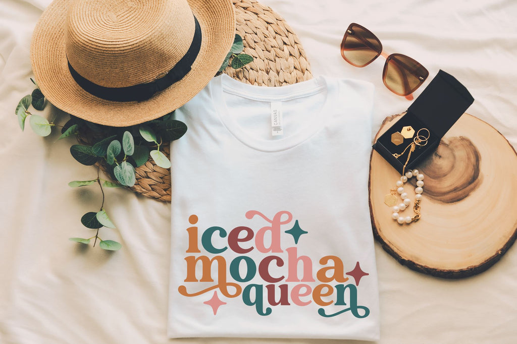 Iced Mocha Queen SVG | Coffee SVG | PNG | DXF - So Fontsy