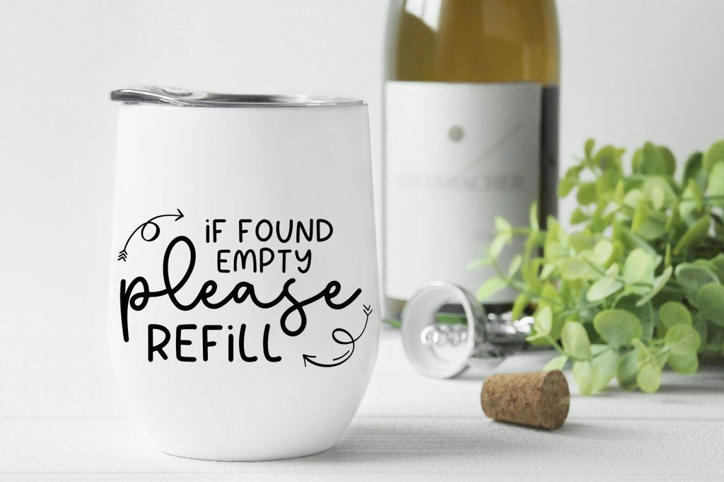 If Found Empty Please Refill SVG - So Fontsy