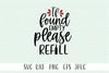 If Found Empty Please Refill SVG - So Fontsy