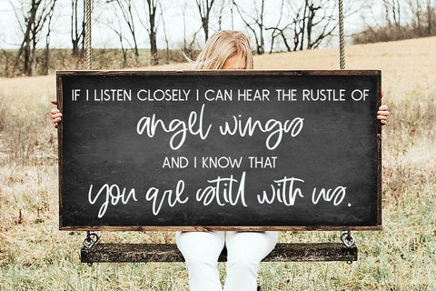 If I Listen Closely I Can Hear The Rustle Of Angel Wings - Grief SVG ...