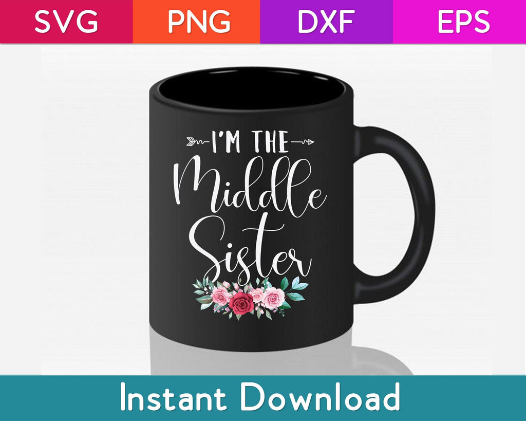 I'm The Middle Sister I'm The Middle Sister Svg Design - So Fontsy