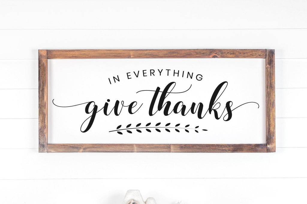 In Everything Give Thanks Sign SVG PNG - So Fontsy