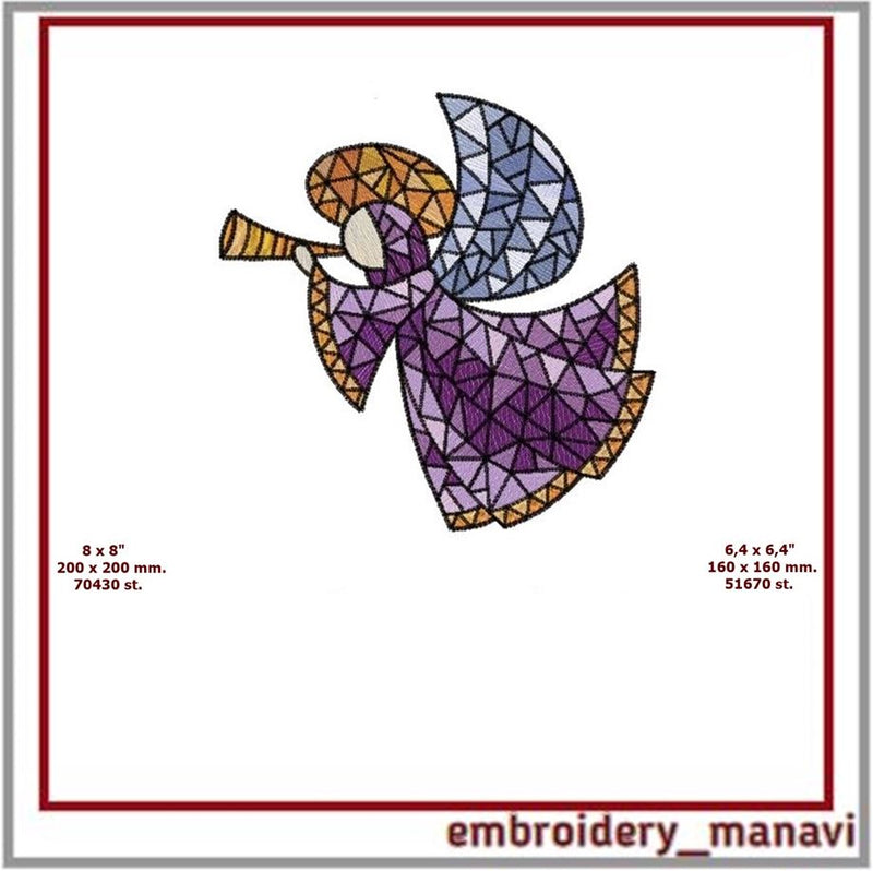 In the hoop set Christmas angels Machine Embroidery Design. - So Fontsy