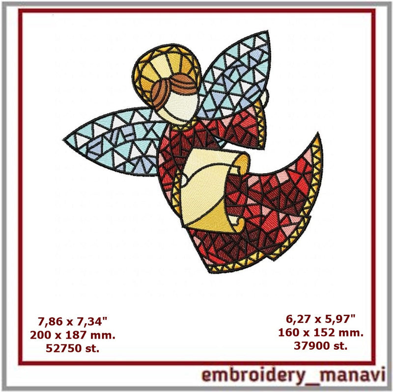 In the hoop set Christmas angels Machine Embroidery Design. - So Fontsy