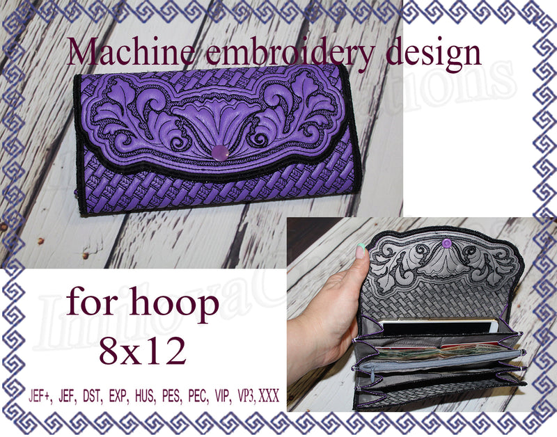In the Hoop Wallet Machine embroidery design - So Fontsy