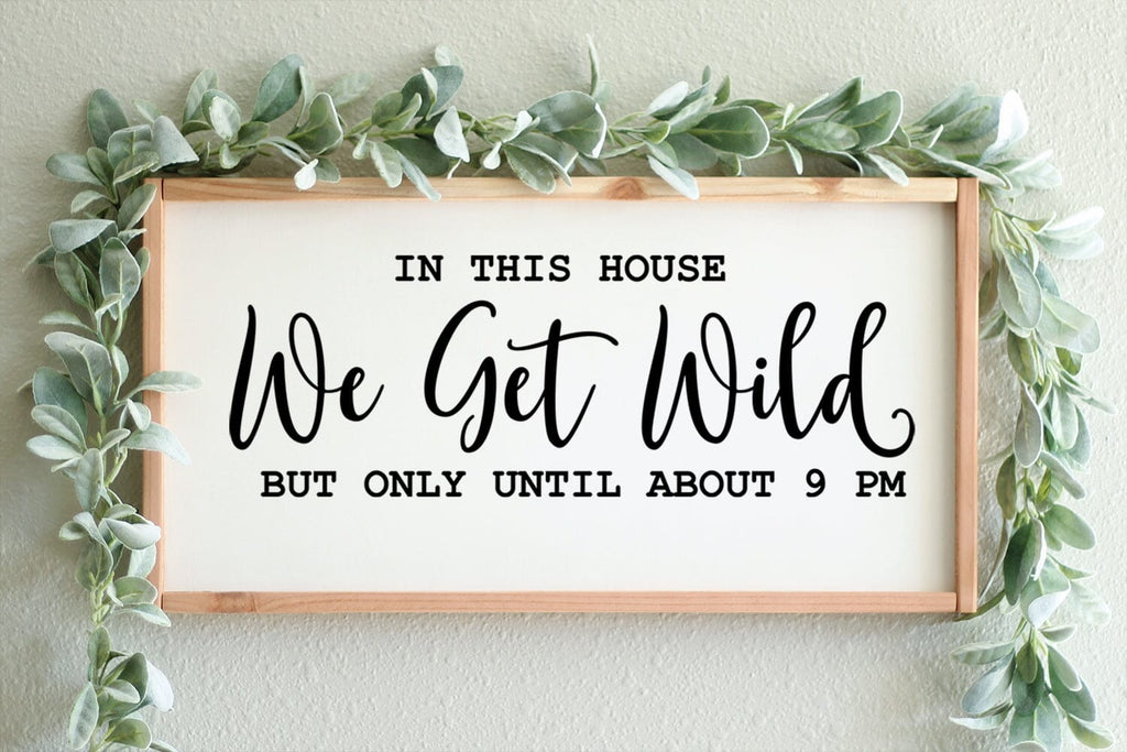 In This House I Funny Home Sign SVG I Farmhouse Sign SVG - So Fontsy