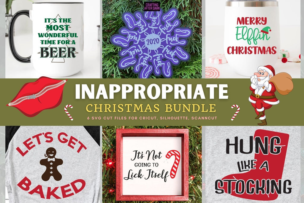 Inappropriate Christmas Uncensored Adult SVG Bundle | So Fontsy