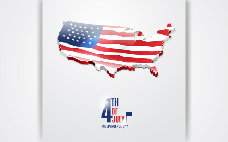 Independence day design with usa map - So Fontsy