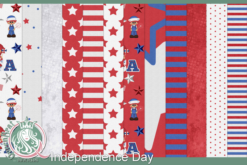 Independence Day Patriotic Papers - So Fontsy