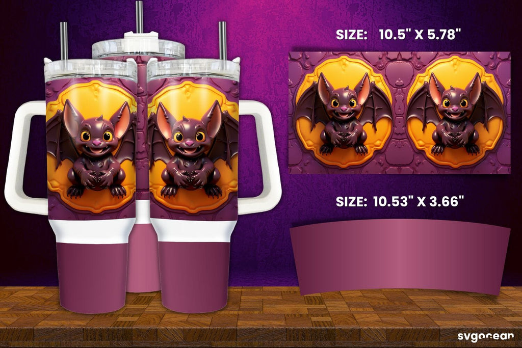 Inflated Bat Wrap Bundle | Tumbler | Mug | Pen - So Fontsy